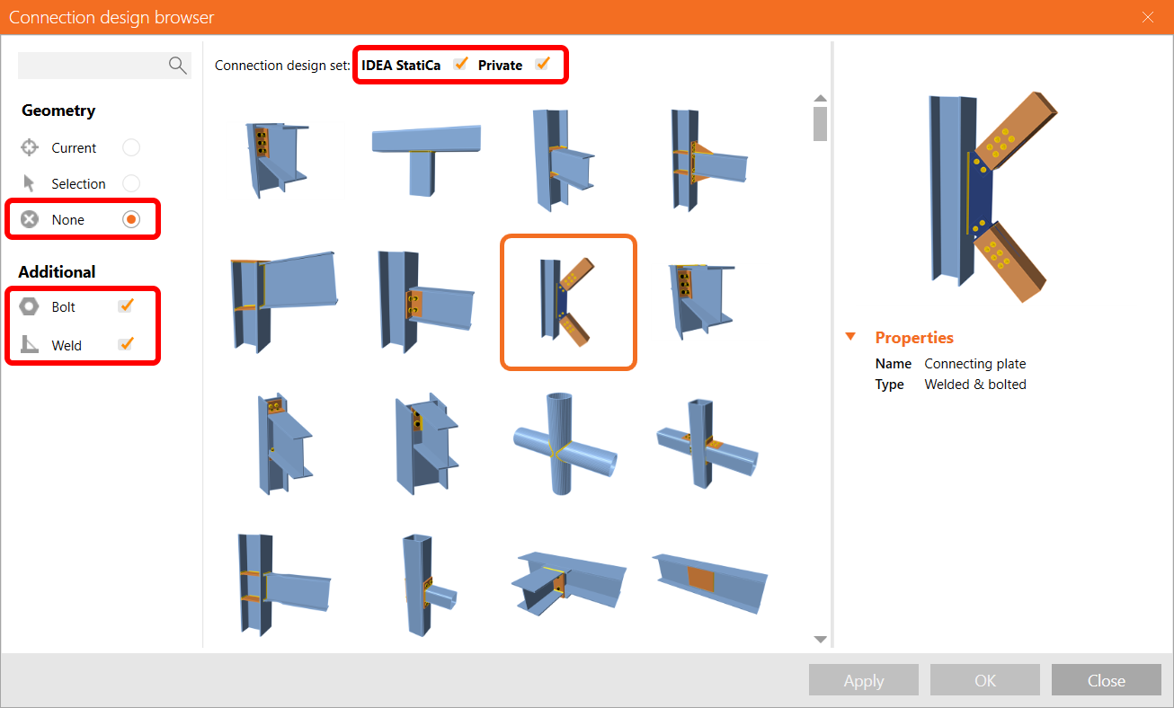 IDEA StatiCa Connection Browser - Library of connections | IDEA StatiCa